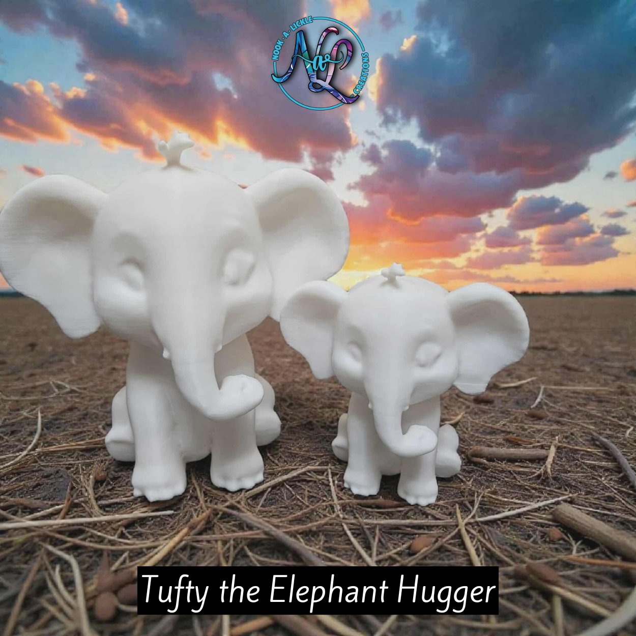 Tufty the Elephant Hugger – Nook-A-Lickle Creations